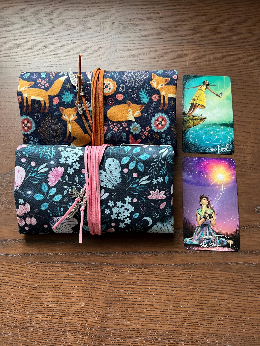 Tarot Wrap, Tarot Card Holder, Fox or Butterfly Designs, Reading Cloth ...