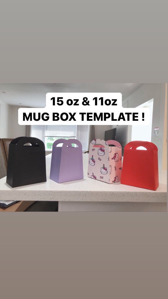 Mug Box Svg Mug Box Template Gift Bag Svg Gift Bag | Etsy