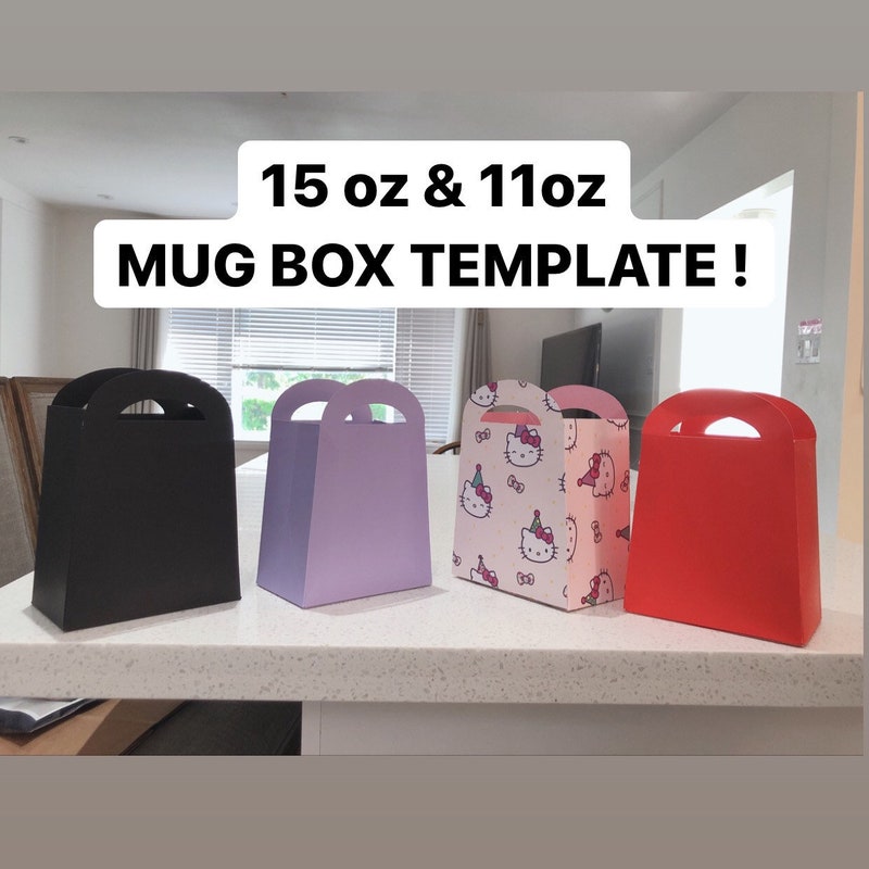 Mug Box Template - Etsy