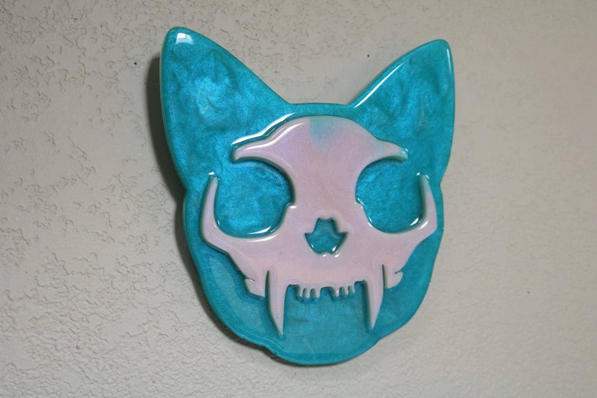 Large Skull Cat Wall Hanging - Etsy