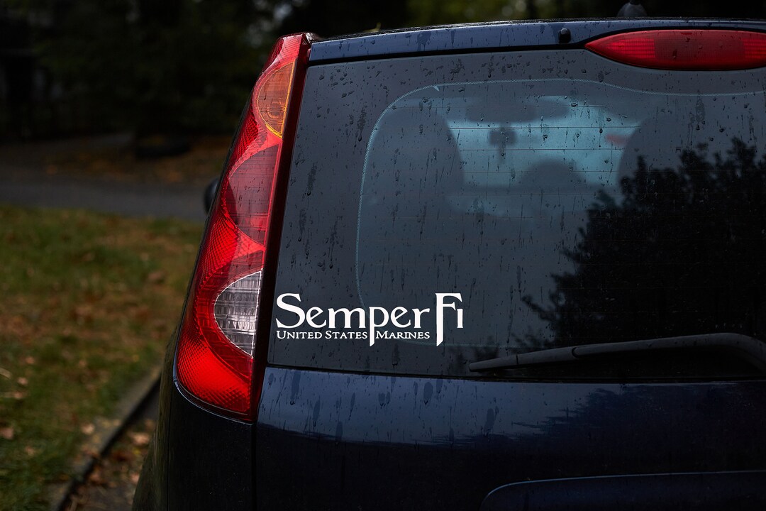 US Marine Corps "semper Fi" Decal – Officially Licensed Military Vinyl ...