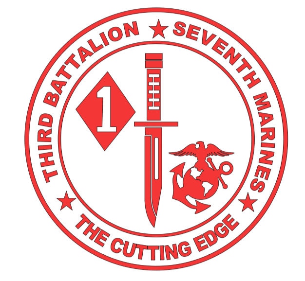 US Marines, Third Battalion, Seventh Marines 3/7 Unit Logo Decal. - Etsy