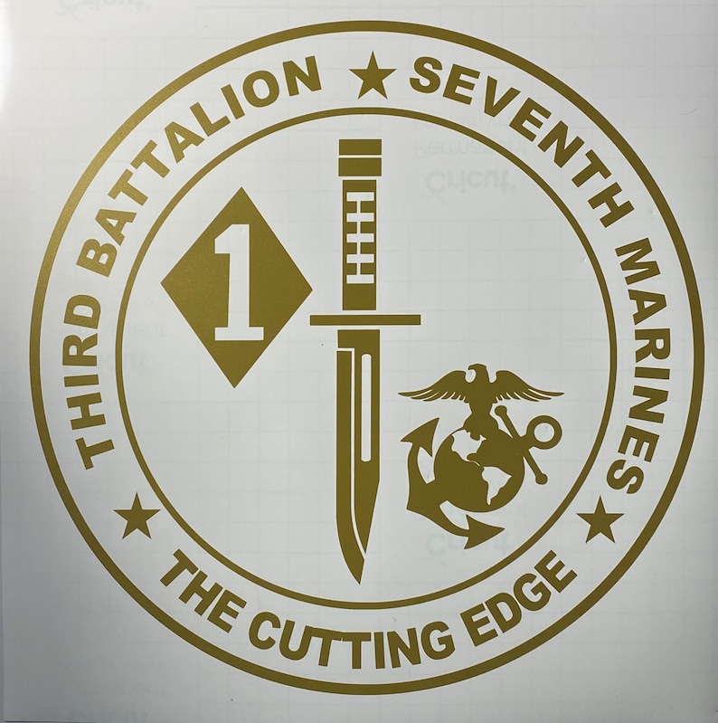 US Marines, Third Battalion, Seventh Marines 3/7 Unit logo decal. - Etsy.de