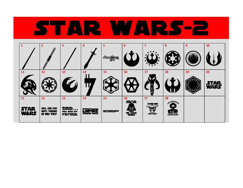Star Wars Decals. Custom Cut Star Wars Decals. Great for Cars ...