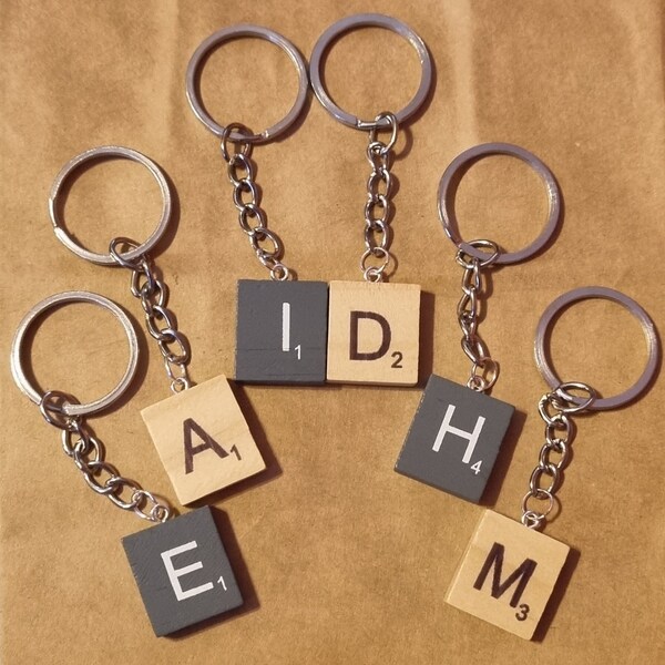 Letter Keyring - Etsy