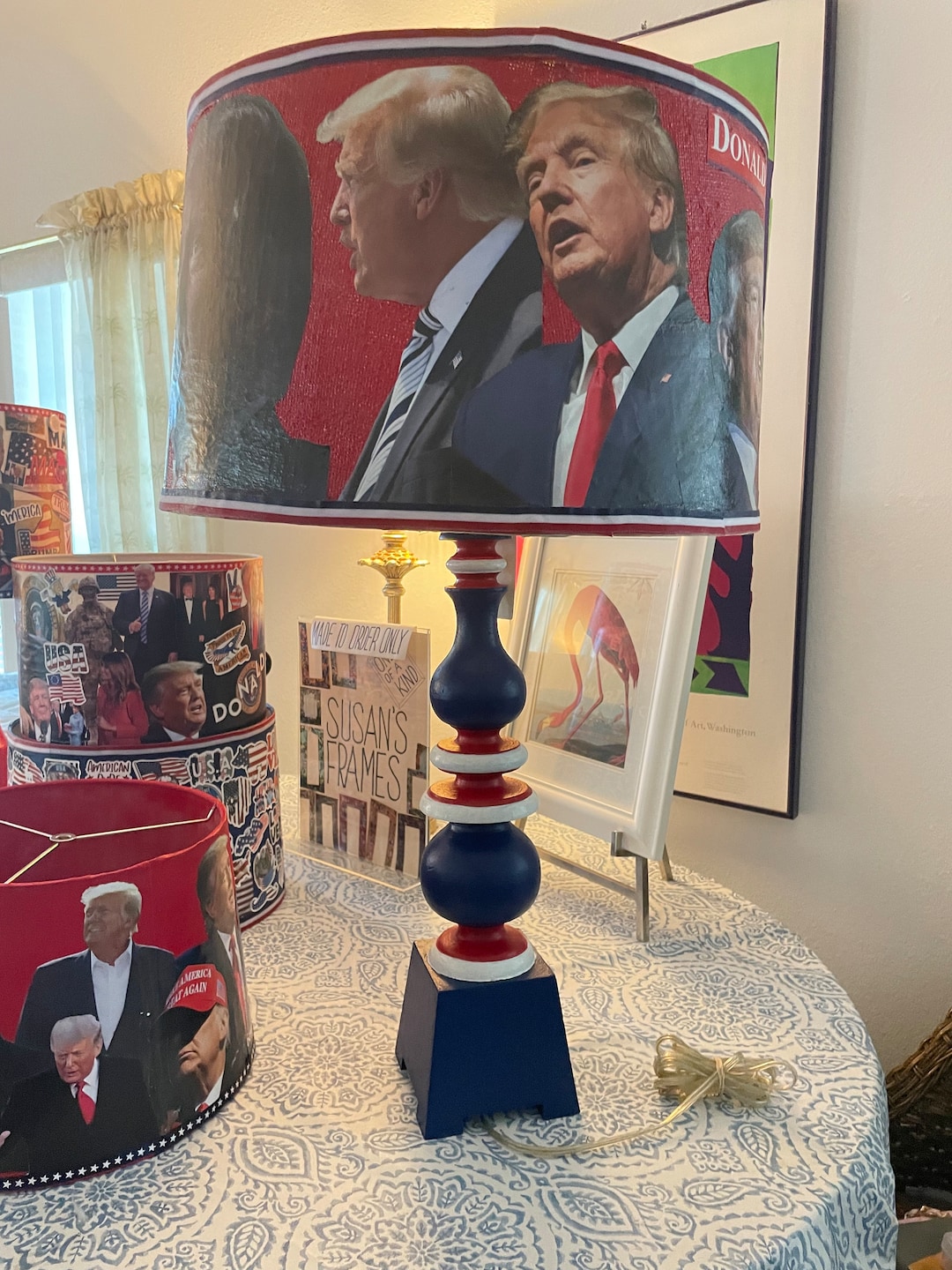 Rare - Fabulous President TRUMP Large Lamp and Shade - Etsy