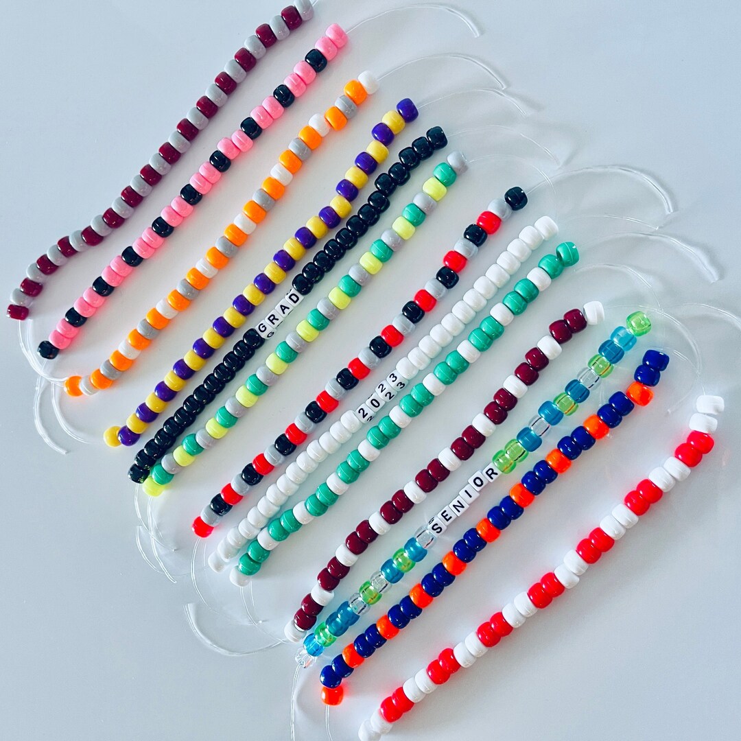 School Spirit Beaded Bracelet Ft. Class of 2023 Personalize - Etsy