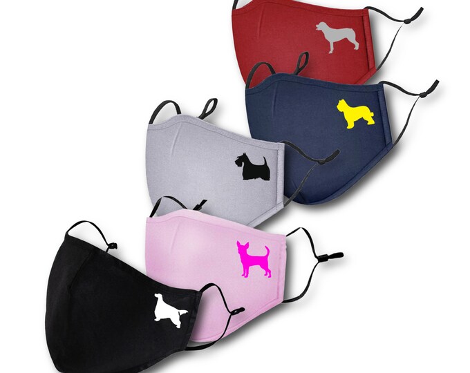 Poodle Face Mask Adjustable Reusable Face Mask With Fun - Etsy