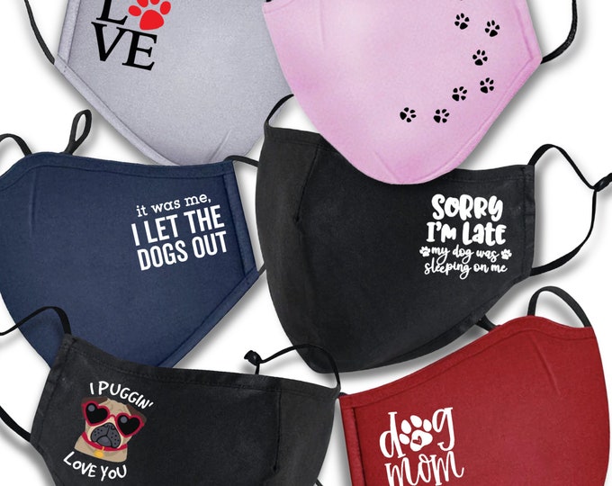 Poodle Face Mask Adjustable Reusable Face Mask With Fun - Etsy