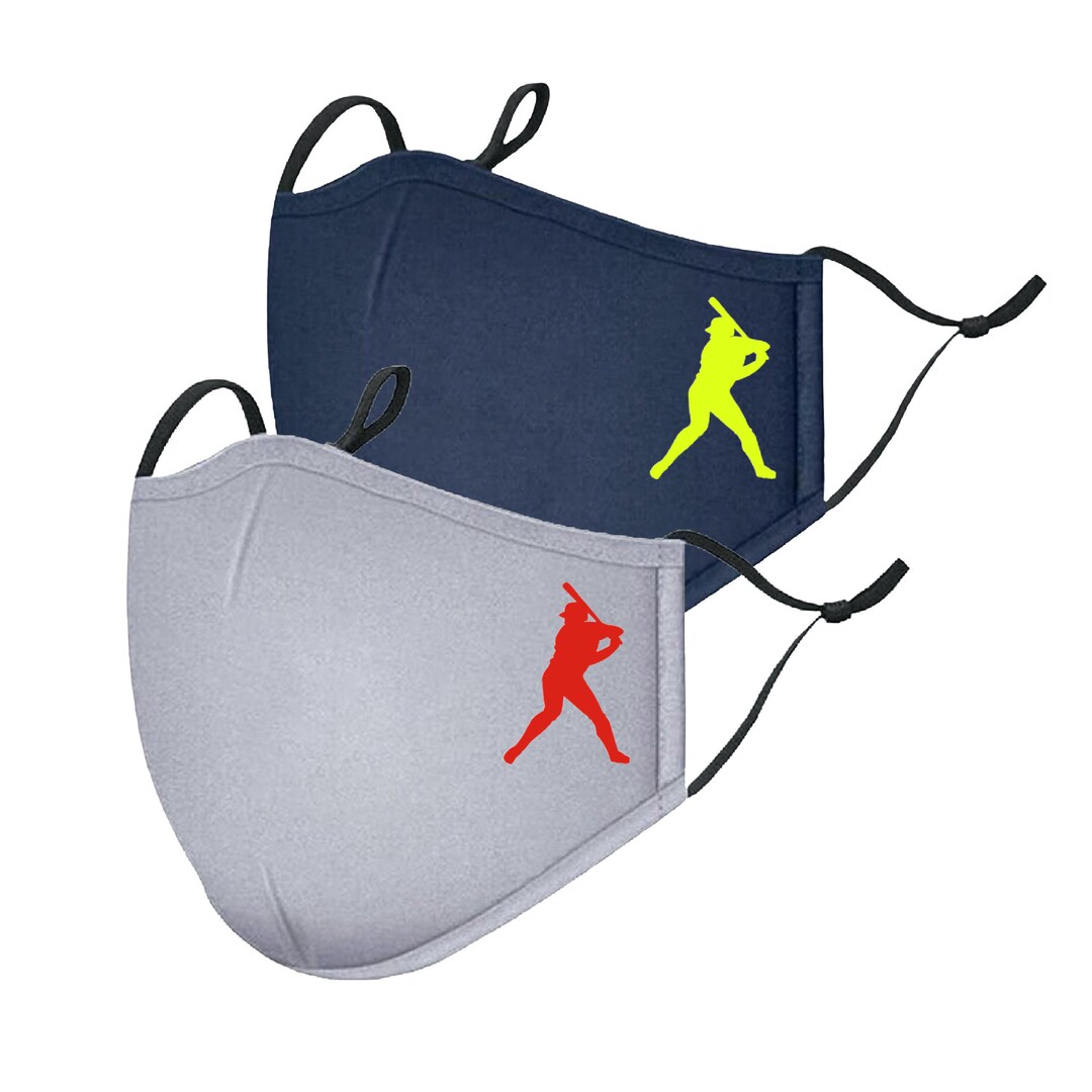 Youth Mask With Baseball, Pitcher or Batter Breathable Mask, Fitted ...