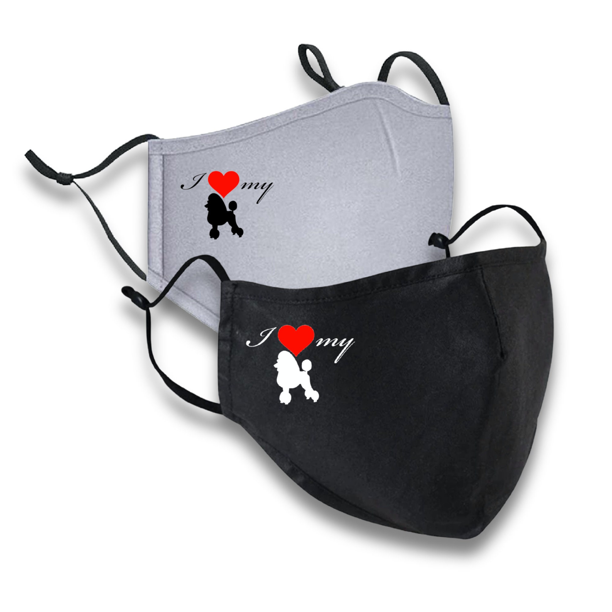 Poodle Face Mask Adjustable Reusable Face Mask With Fun - Etsy