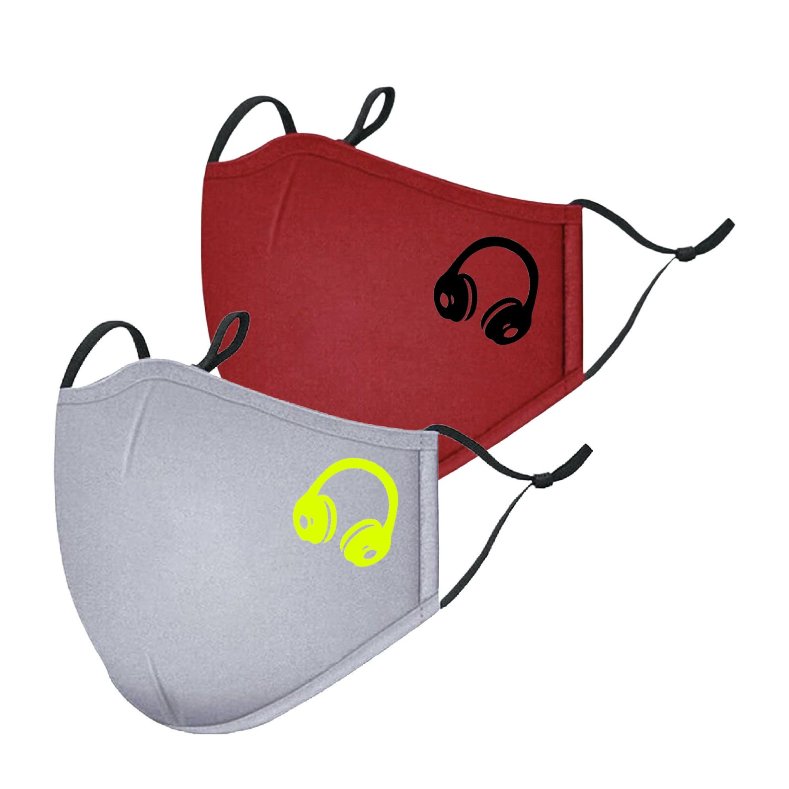Face Mask With Music and Dance Designs Ft. Music Notes Drum - Etsy