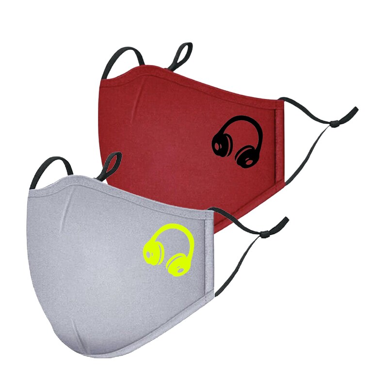 Face Mask With Music and Dance Designs Ft. Music Notes Drum - Etsy