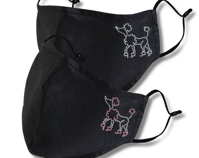 Poodle Face Mask Adjustable Reusable Face Mask With Fun - Etsy