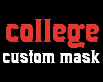 College Face Mask | Etsy