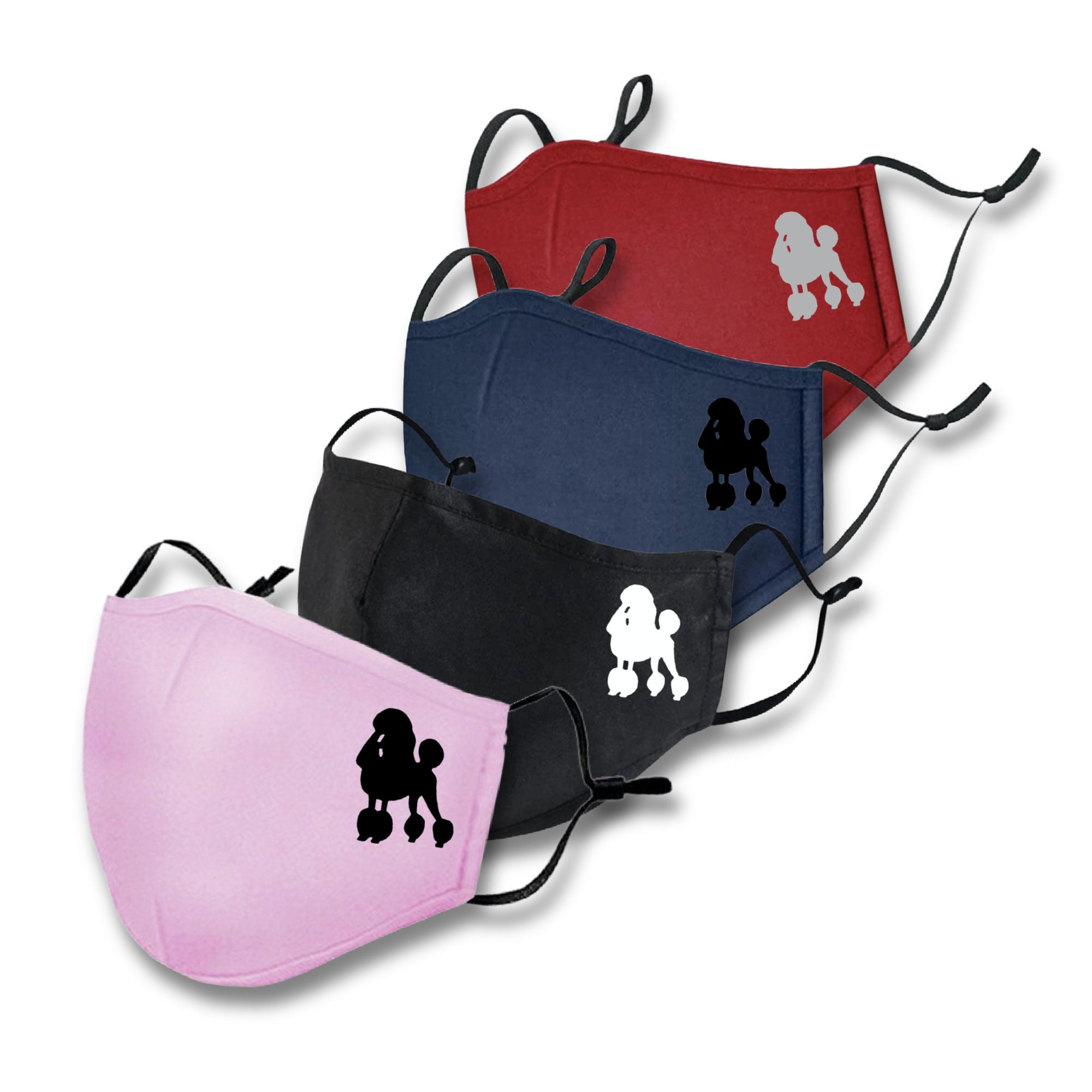 Poodle Face Mask Adjustable Reusable Face Mask With Fun - Etsy