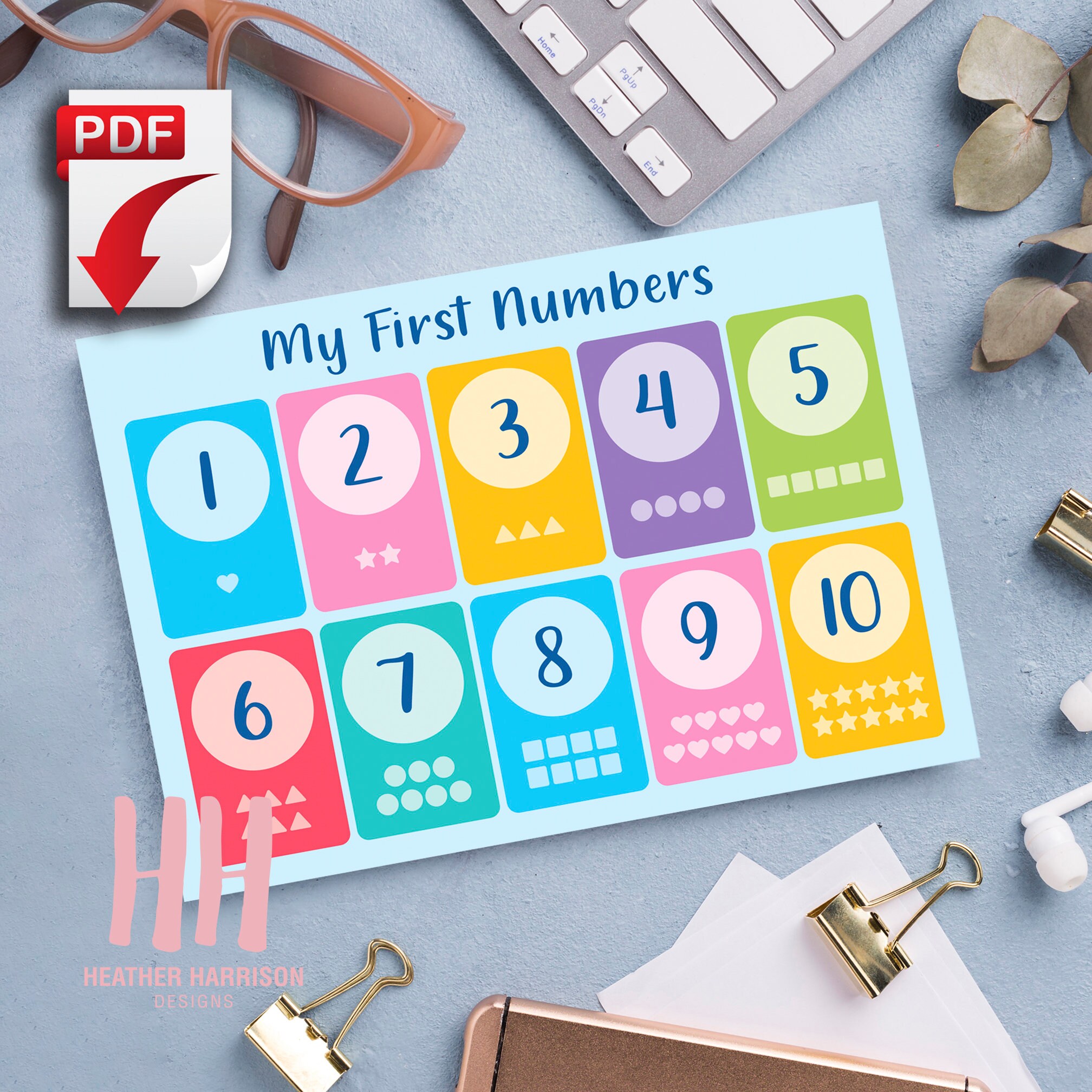 My First Numbers 1 10. PDF PRINTABLE DOWNLOAD A4 and U.S. - Etsy