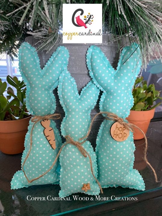 Sewn Bunny, Stuffed Bunnies, Easter Bunnies, Home Decor Bunnies, Fabric ...