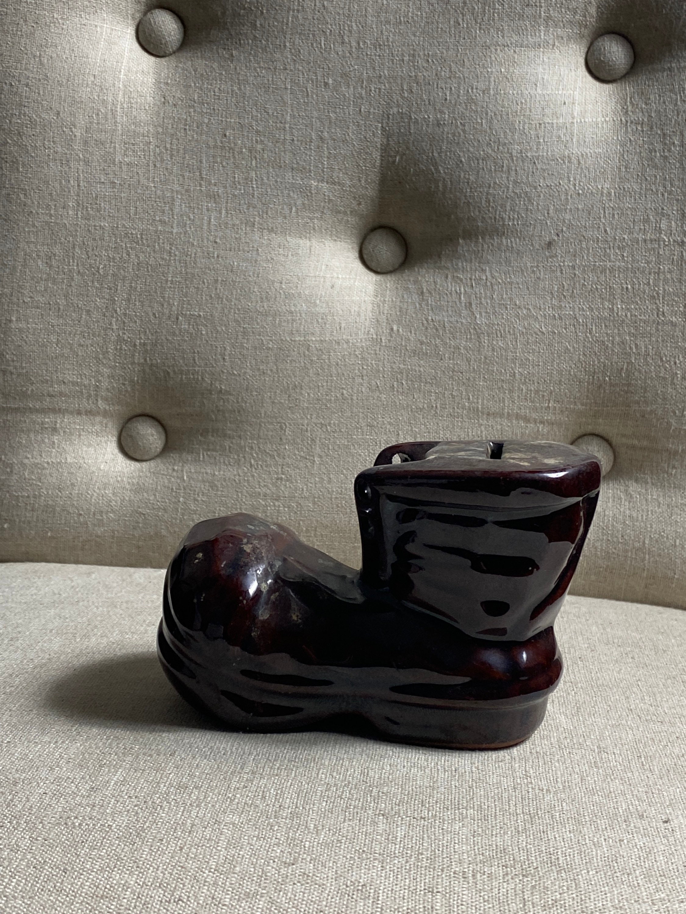 Beautiful Ceramic Brown Shoe - Etsy