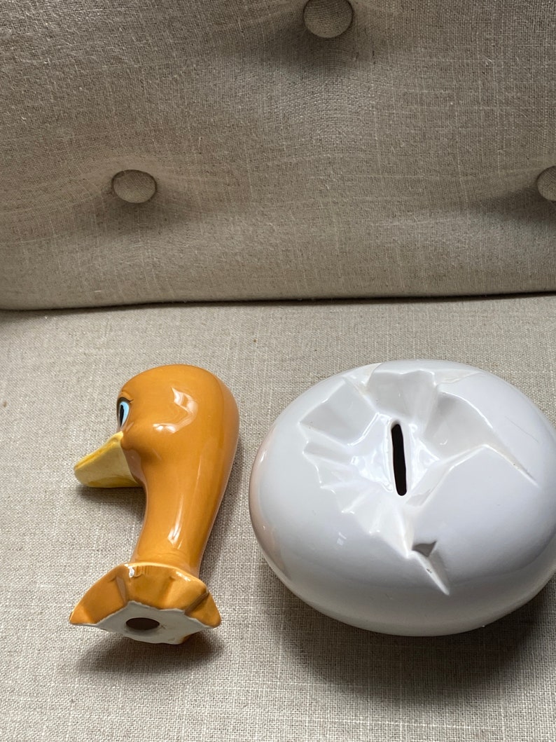 Beautiful Vintage Ceramic Duck Hatching From the Egg on a Egg | Etsy