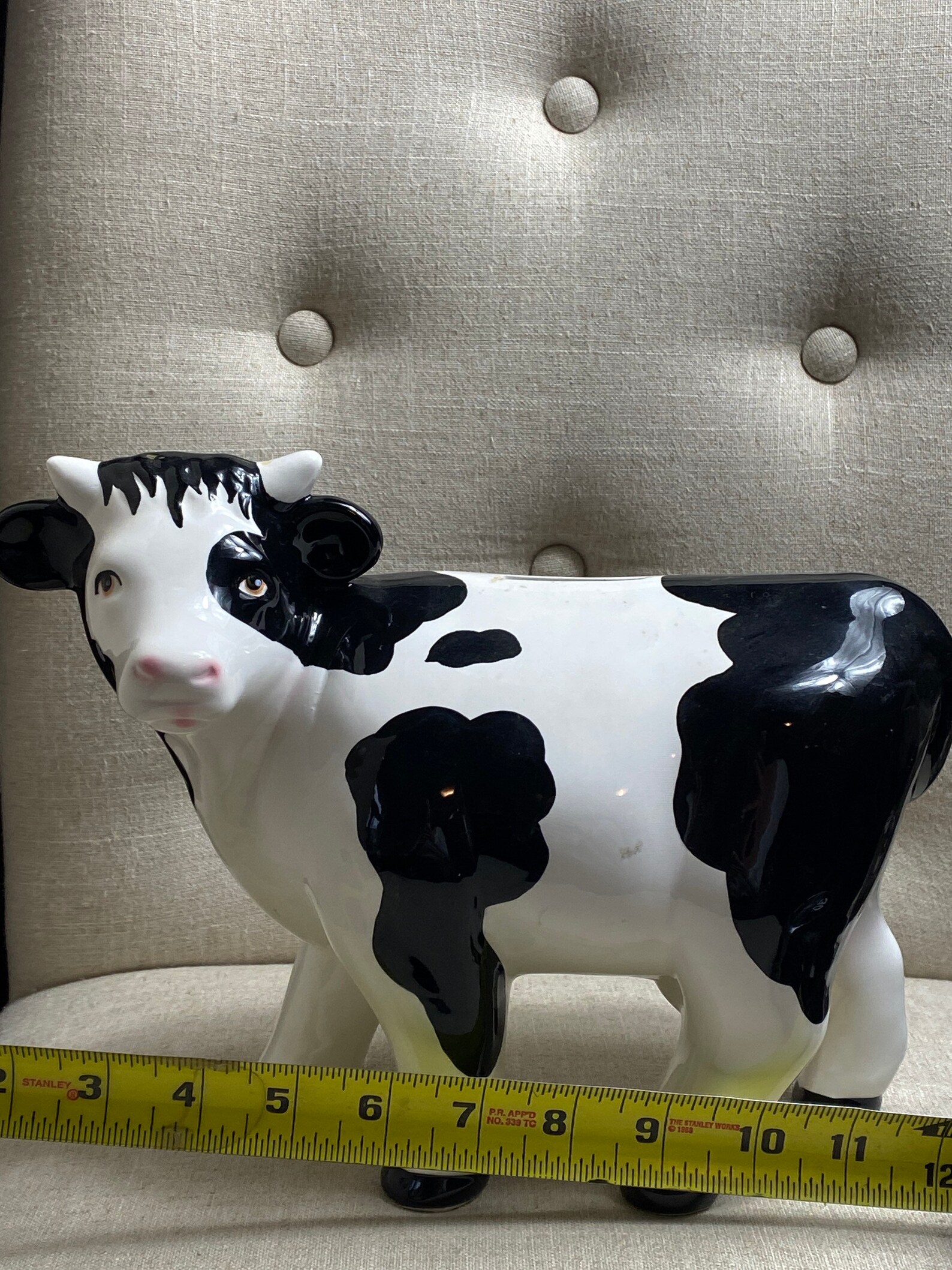 Beautiful Vintage Ceramic Cow Piggy Bank - Etsy
