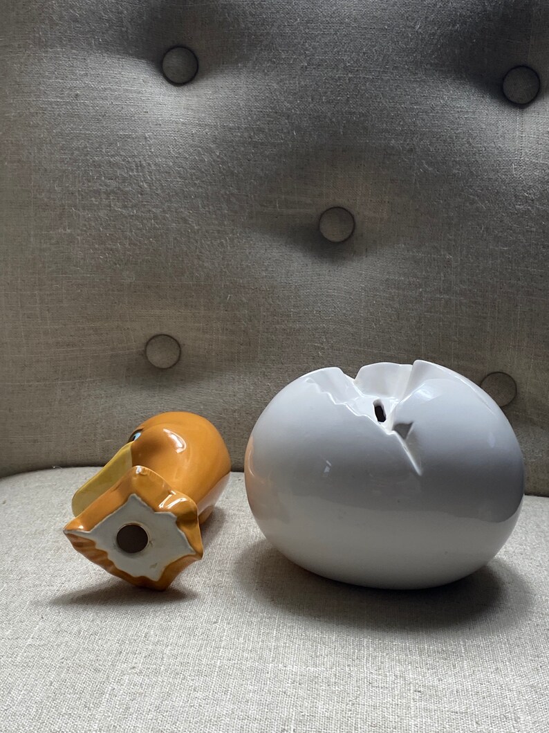 Beautiful Vintage Ceramic Duck Hatching From the Egg on a Egg | Etsy