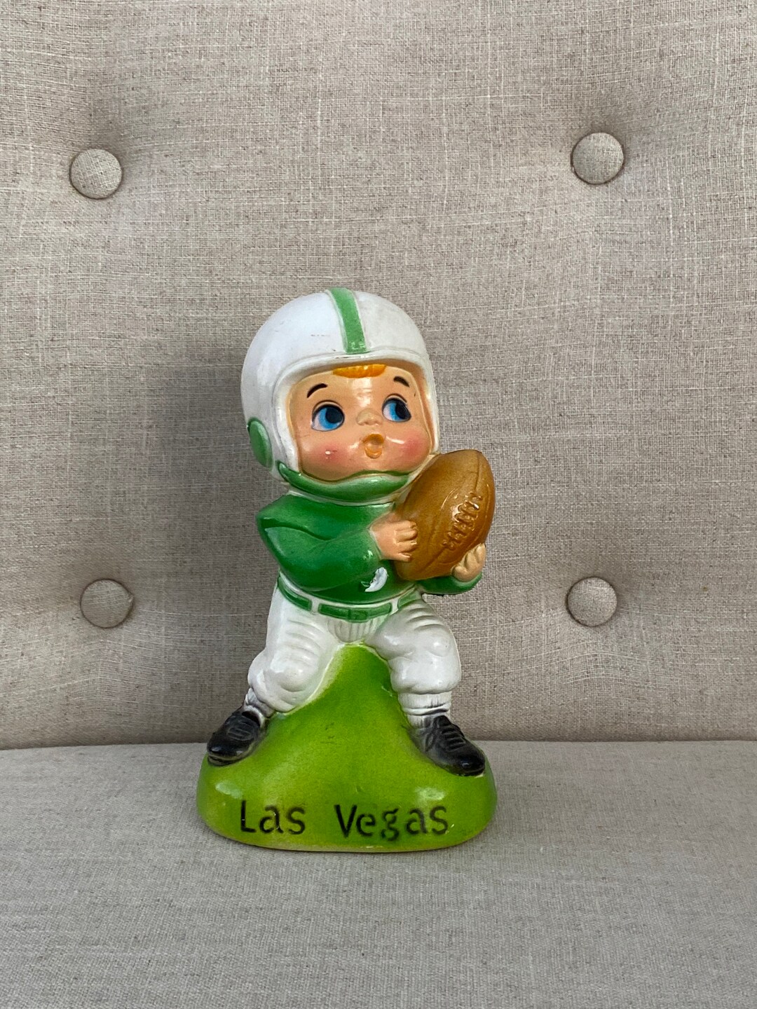 1975 Beautiful Vintage Las Vegas Football Nodder Babble Head Plastic ...