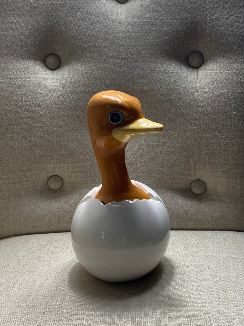 Beautiful Vintage Ceramic Duck Hatching From the Egg on a Egg | Etsy