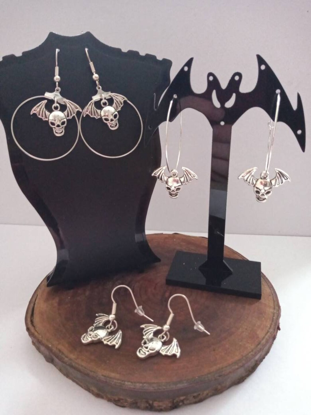 Deathbat/ Winged Skull Jewellery. Pair of Deathbat/ A7x/ Avenged ...