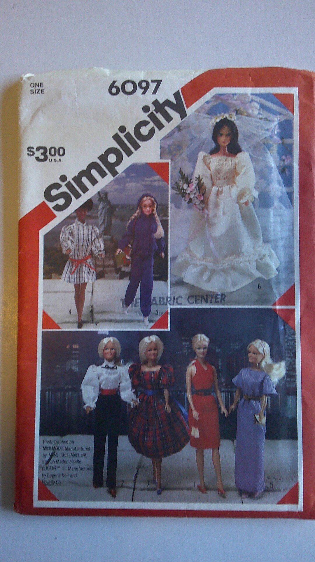 Simplicity 6097 11 1/2 Inch Barbie Doll Pattern. Vtg. UNCUT , Factory ...