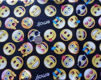 Emoji Faces Fabric - Etsy