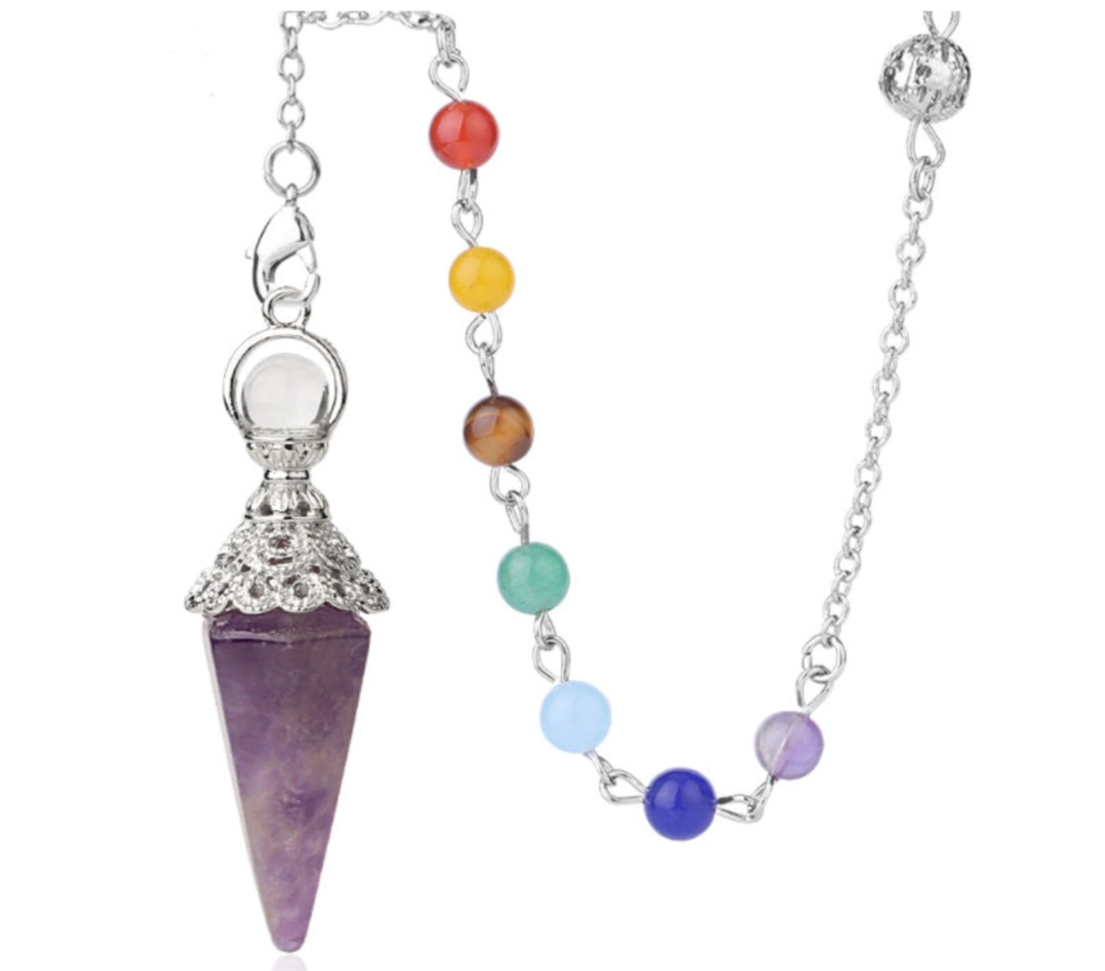 Hexagonal Divination 7 Chakra Chain Natural Stone - Etsy