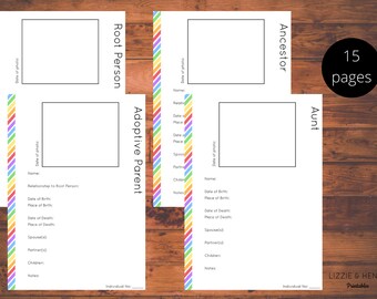 Genealogy Notes Family Tree Notes Index and Check Sheet Bundle ...