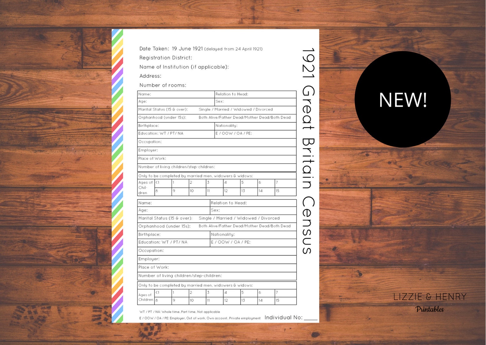 Genealogy Notes | Family Tree Notes | Census Bundle | Printable | Pdf ...