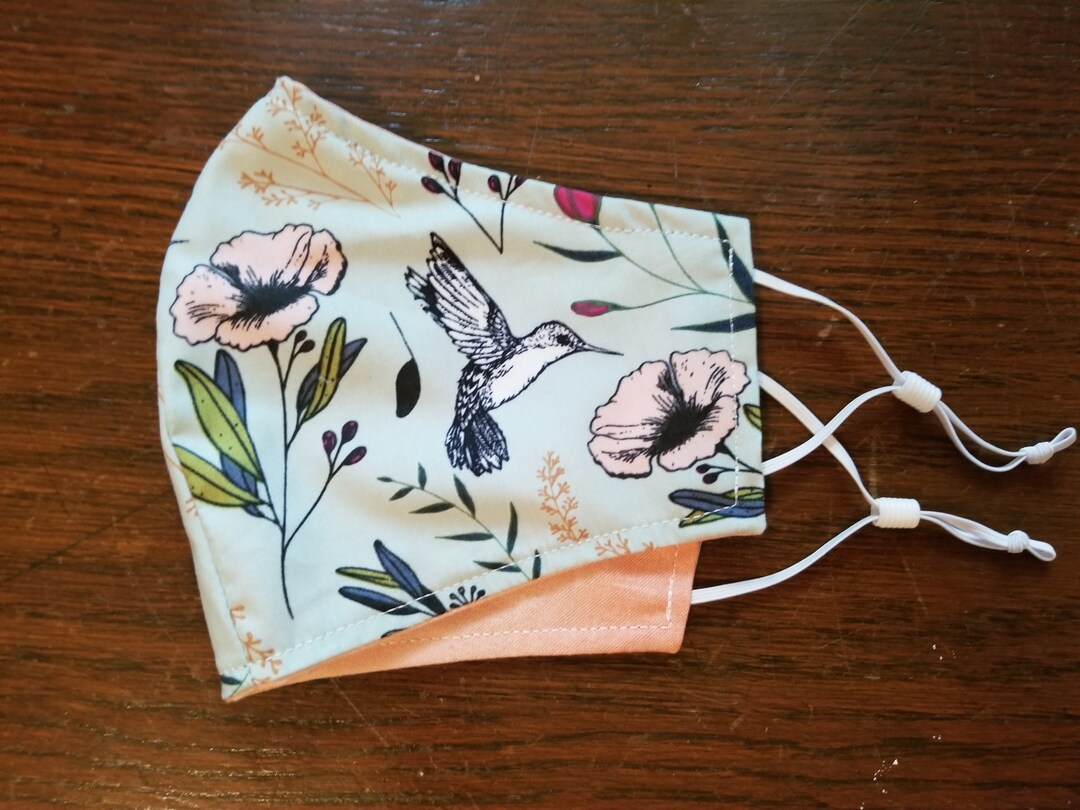 Hummingbirds Reversible Face Mask With Adjustable Ear Elastic - Etsy