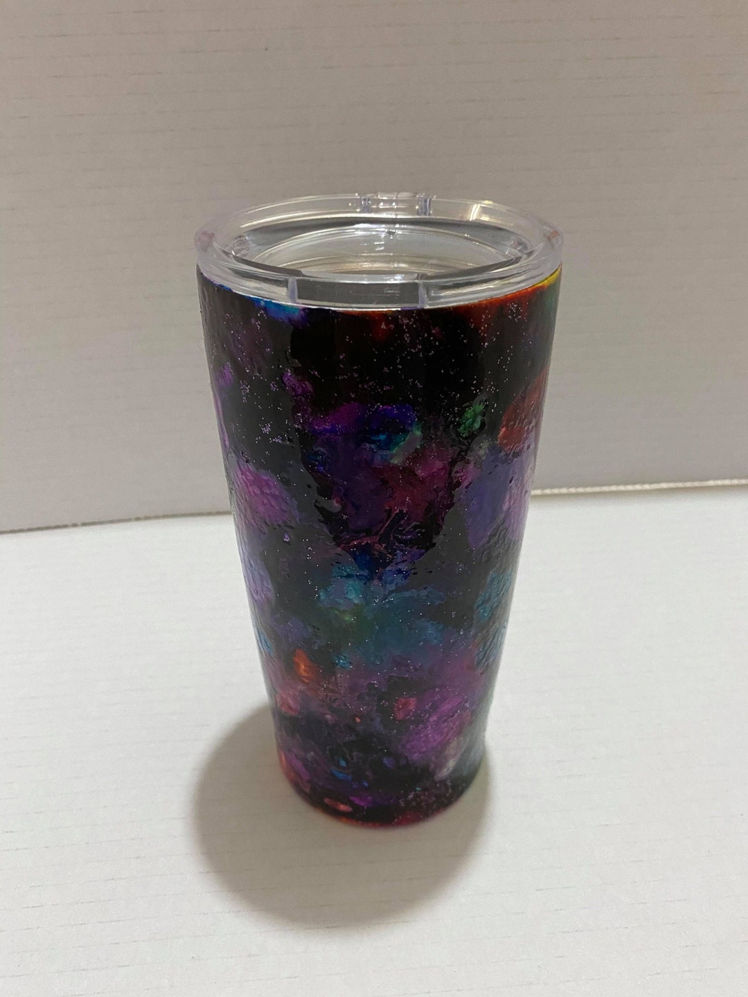Galaxy Tumbler Alcohol Ink Galaxy Multi-color Sparkle Cool Cups 20 Oz ...