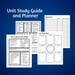 UNIT STUDY PLANNER |homeschool Planner Guide | Digital Printable | A ...