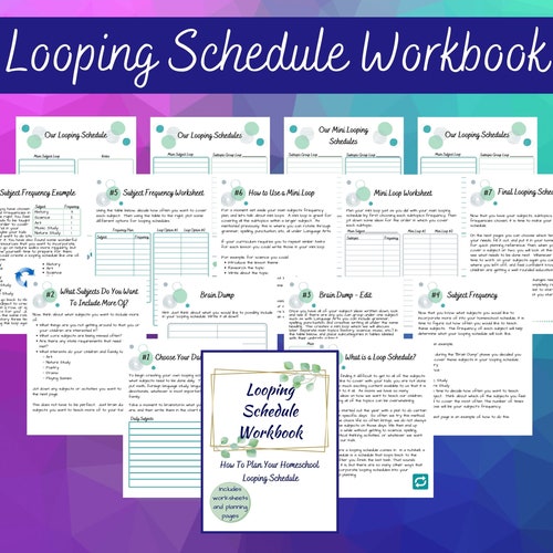 LOOPING SCHEDULE PLANNER Homeschool Planner Printable - Etsy