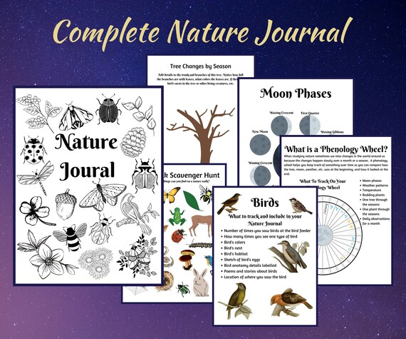 COMPLETE NATURE JOURNAL Digital Printable How to Keep A - Etsy