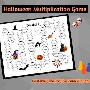 HALLOWEEN MULTIPLICATION GAME | Digital Printable | Math Lesson ...