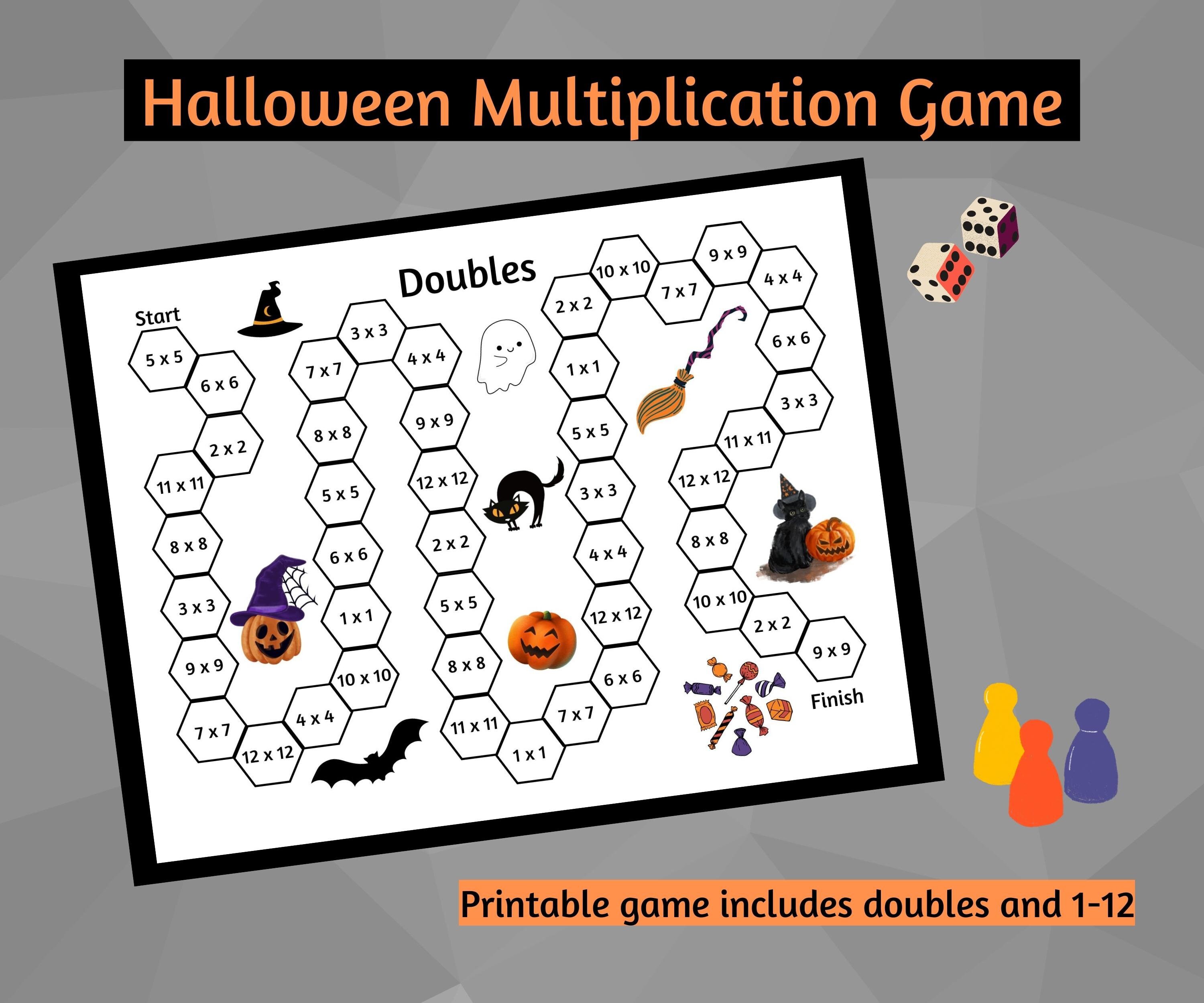 HALLOWEEN MULTIPLICATION GAME Digital Printable Math - Etsy