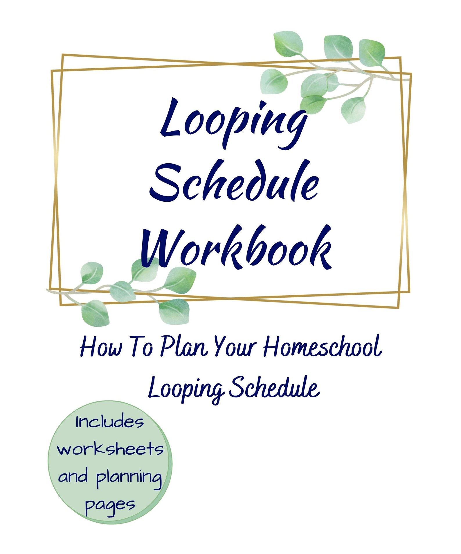 LOOPING SCHEDULE PLANNER | Homeschool Planner Printable | Rotating ...