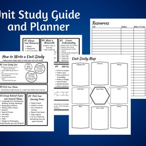 UNIT STUDY PLANNER homeschool Planner Guide Digital - Etsy