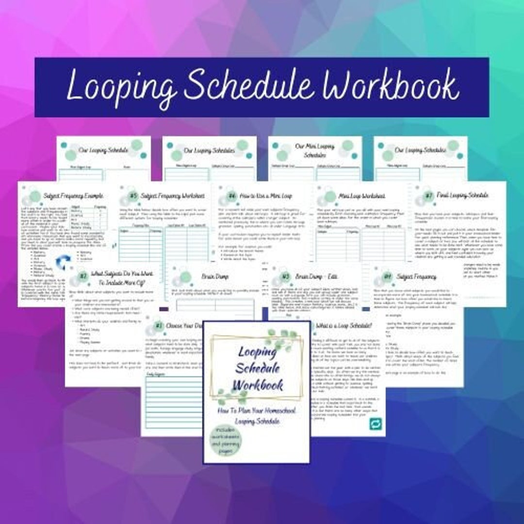 LOOPING SCHEDULE PLANNER | Homeschool Planner Printable | Rotating ...