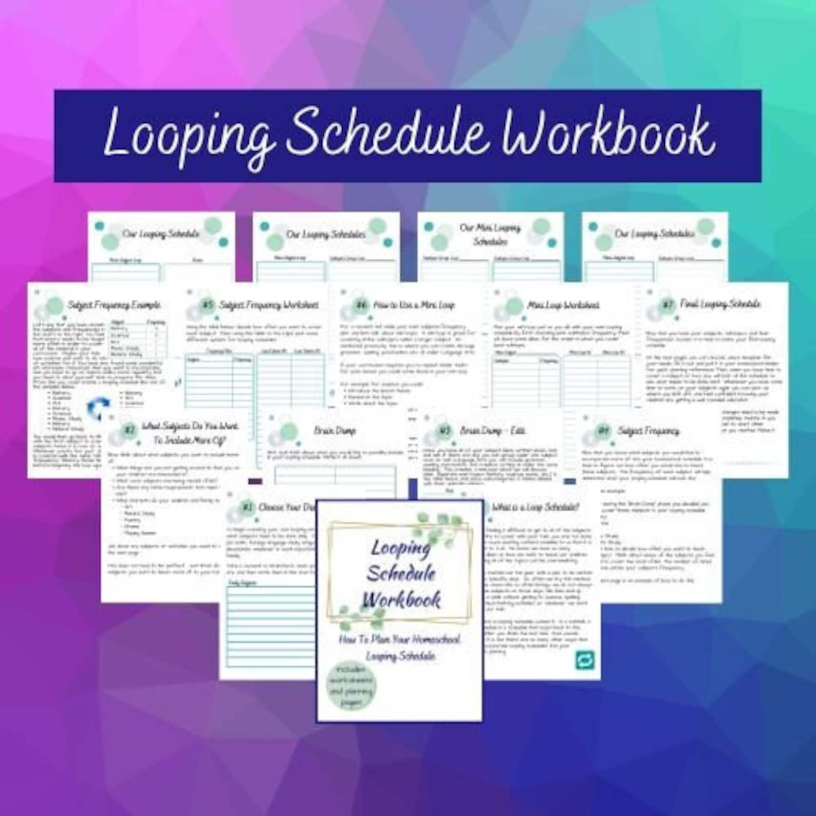 LOOPING SCHEDULE PLANNER | Homeschool Planner Printable | Rotating ...