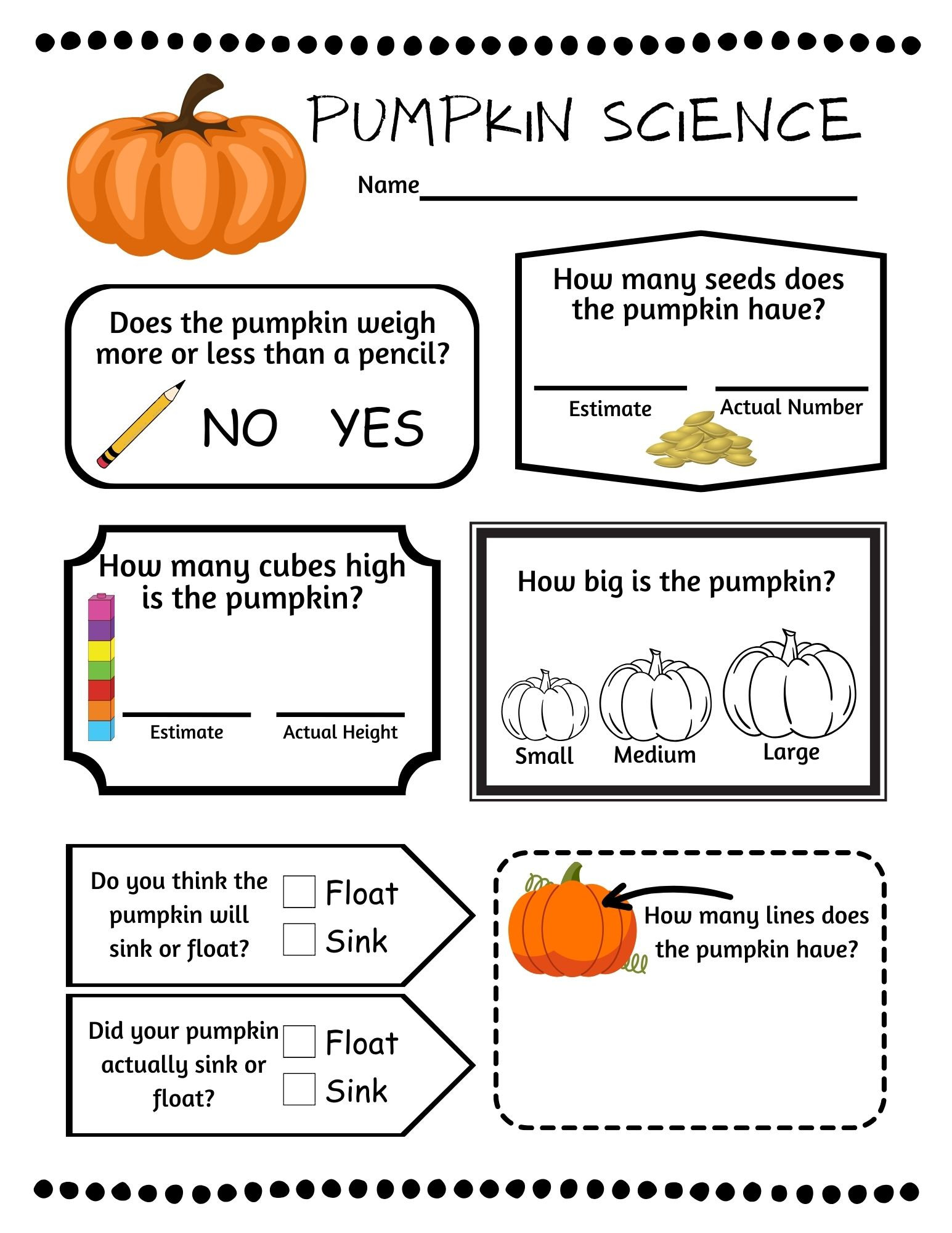 PUMPKIN SCIENCE INVESTIGATION | Experiment | Homeschool | Fall ...