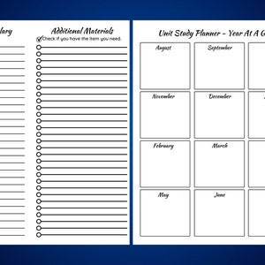UNIT STUDY PLANNER |homeschool Planner Guide | Digital Printable | A ...