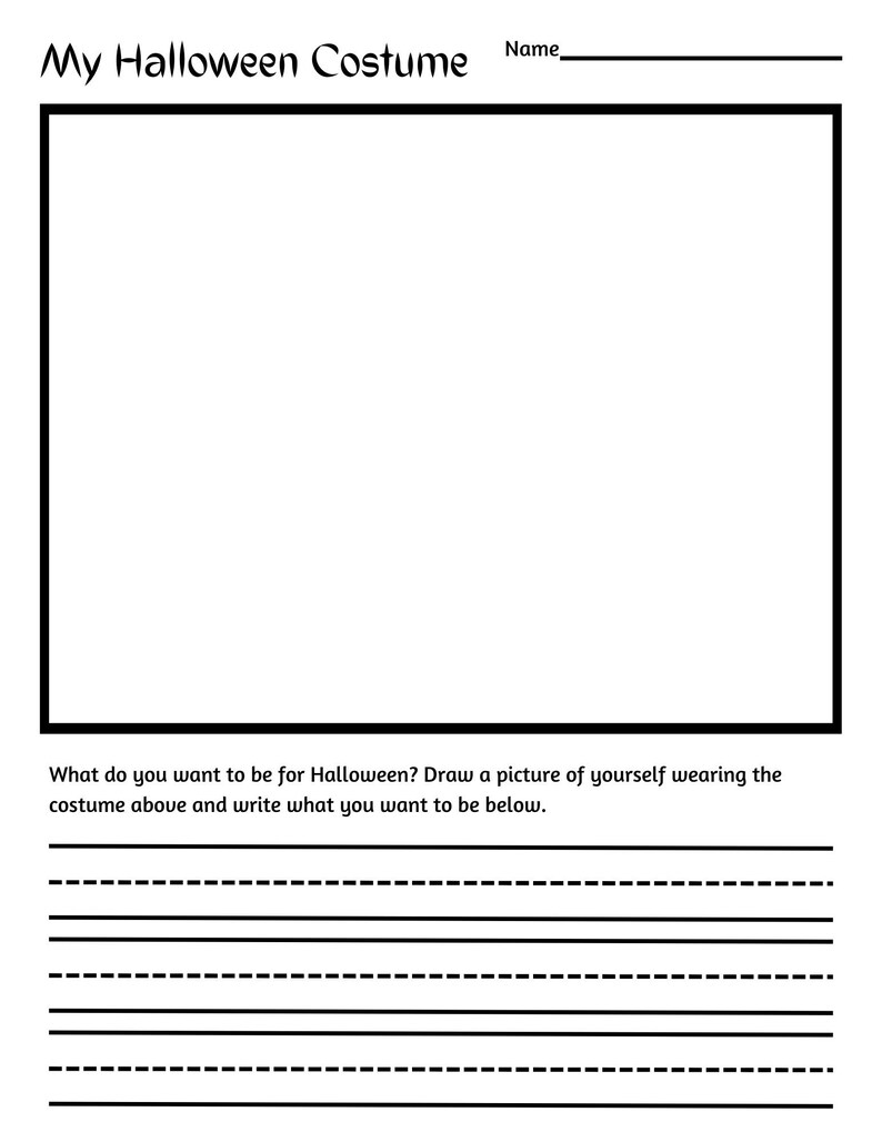 MY HALLOWEEN COSTUME | Writing Prompt | Homeschool | Reading | Literacy ...