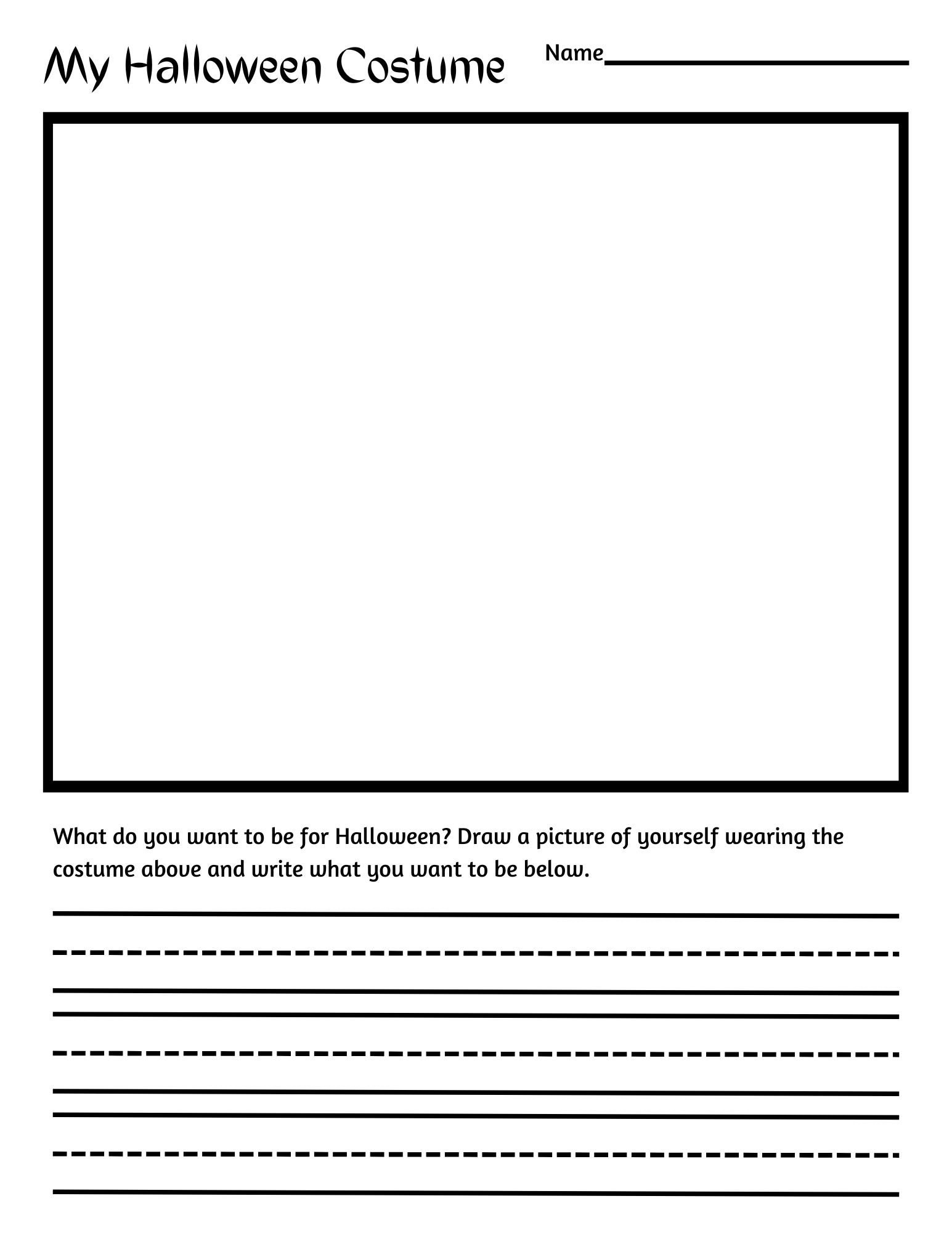 MY HALLOWEEN COSTUME | Writing Prompt | Homeschool | Reading | Literacy ...