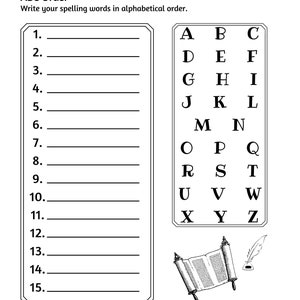 COMPLETE SPELLING PACKET | Homeschool | Elementary Spelling Menu ...